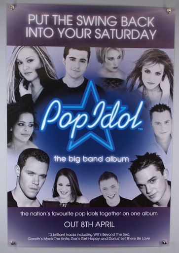 Will Young Gareth Gates Poster Original Promo Pop Idol The Big Band ...