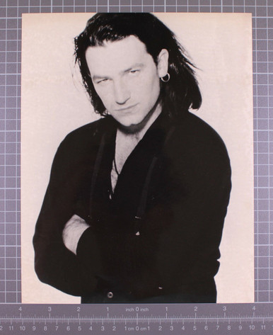 U2 Bono Photograph Original Vintage Black And White Promo Circa Late ...