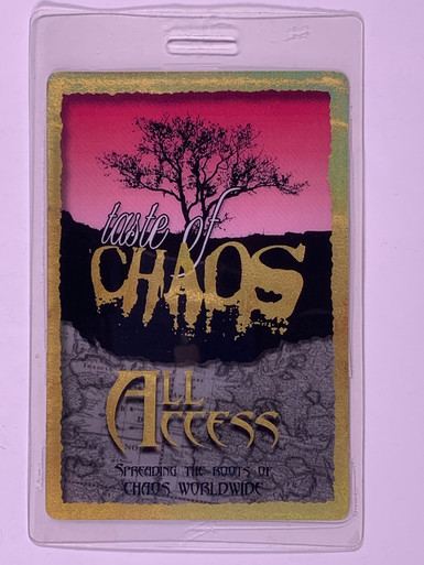 Taste Of Chaos All Access Laminate Pass Original Used International ...