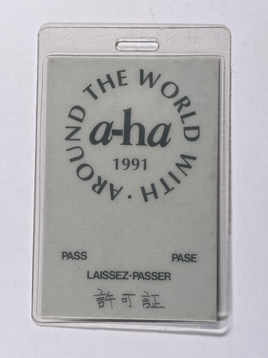 a-ha Ticket Pass Laminate Original Around The World Tour Japan 1991