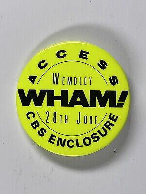 Wham Badge George Michael CBS Enclosure 1986