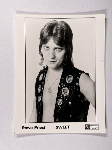 Sweet Photo Steve Priest Black And White Press Promotion Circa Early 1970's