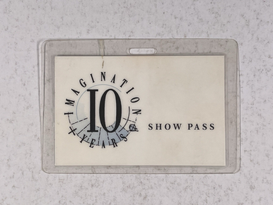 Imagination 10 Years Laminate Show Pass Original Circa 1990s