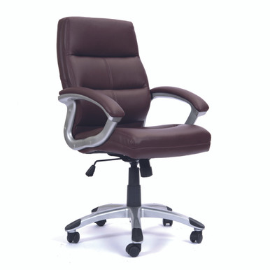 Greenwich High Back Leather Effect Executive Office Chair with ...