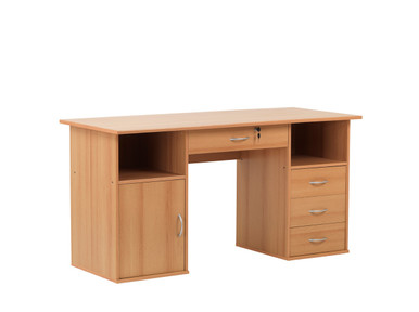 Dallas Computer Workstation Home Office Desk Beech