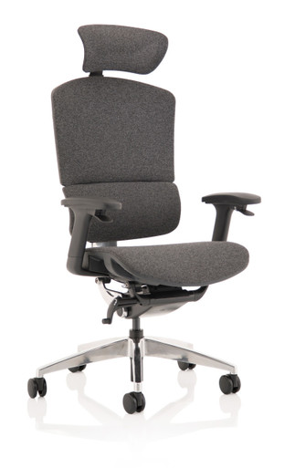 Ergo Click Plus FabriMesh 24 Hour Ergonomic Office Chair with Headrest Grey