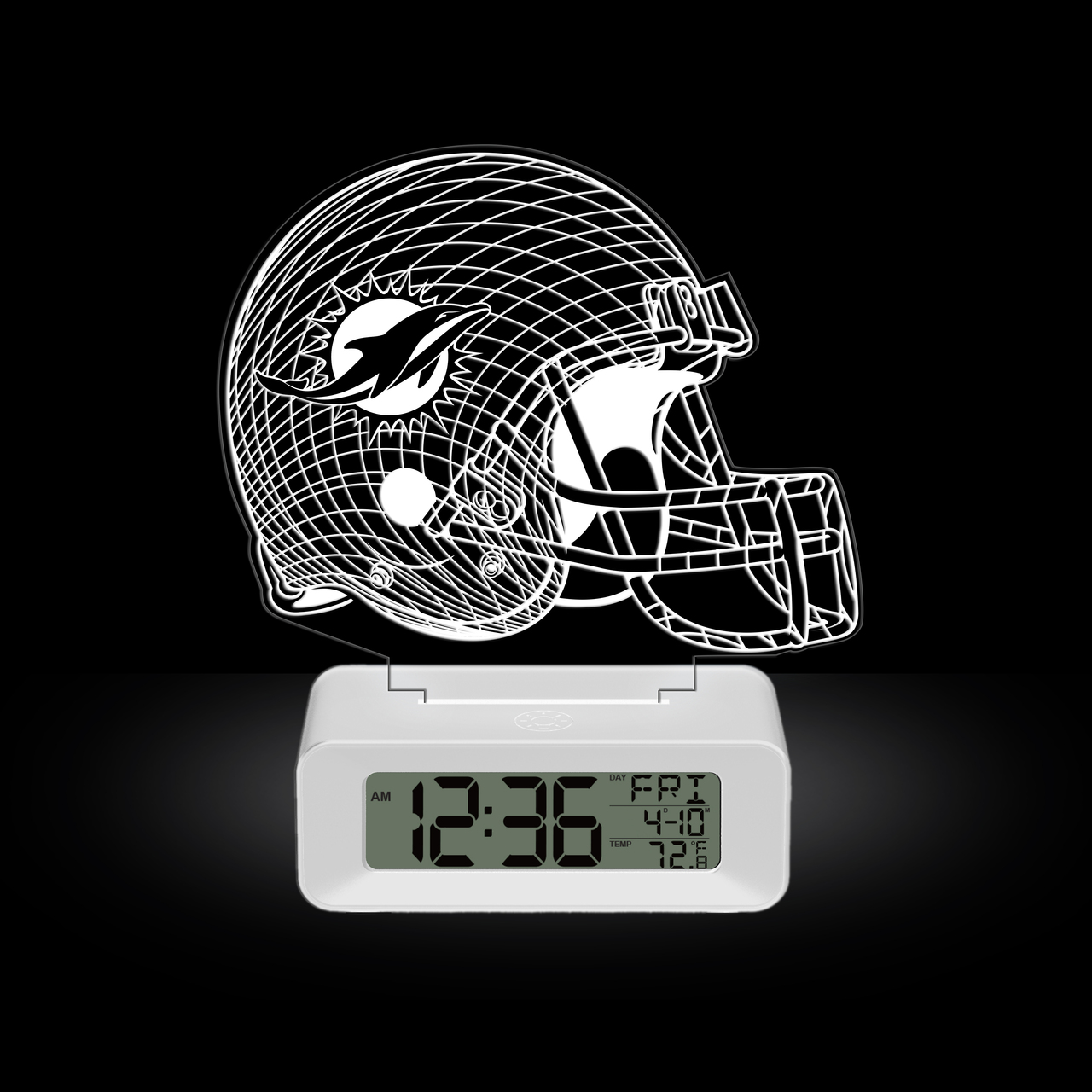 LED DESK CLOCK MIAMI DOLPHINS