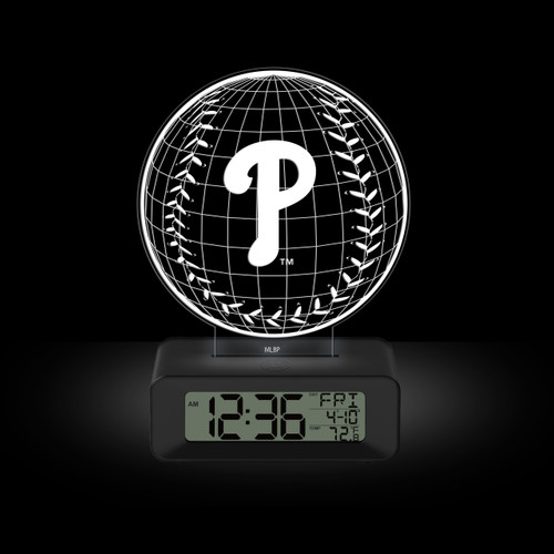 LED DESK CLOCK PHILADELPHIA PHILLIES P LOGO
