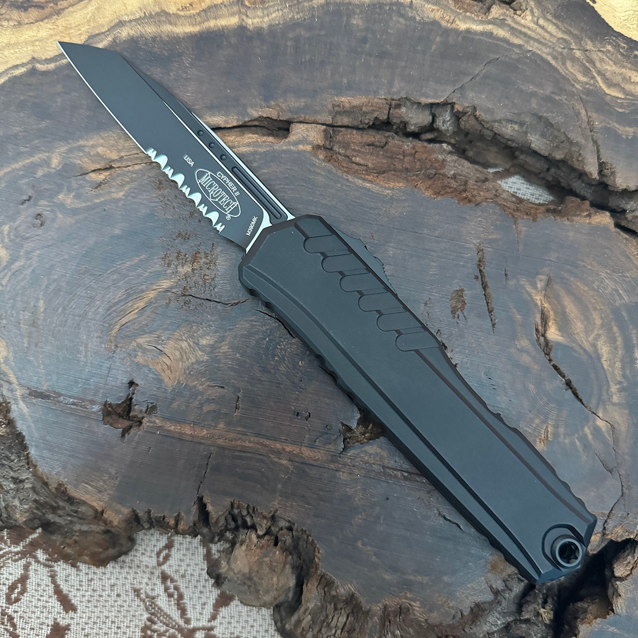 Microtech Cypher II S/E Tactical Serrated 1241-2T | American Edge Knives