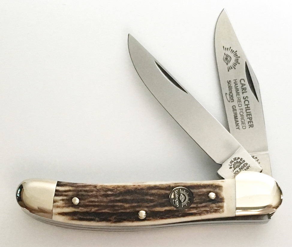 German Eye Brand Copperhead Genuine Stag GX-DS | American Edge Knives