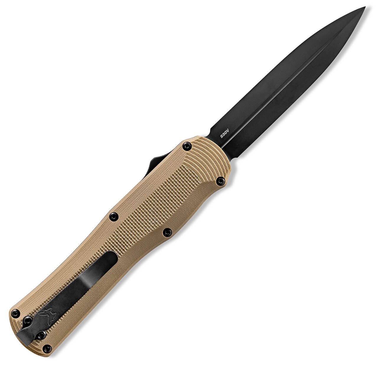 Benchmade Autocrat OTF Auto D/E Coyote Brown G-10 Handle Black Blade ...