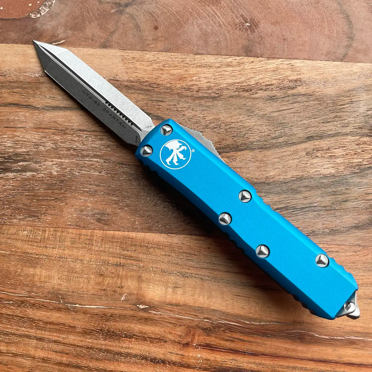 Microtech Utx 85 Spartan Stonewash Apocalyptic Standard 230 10ap