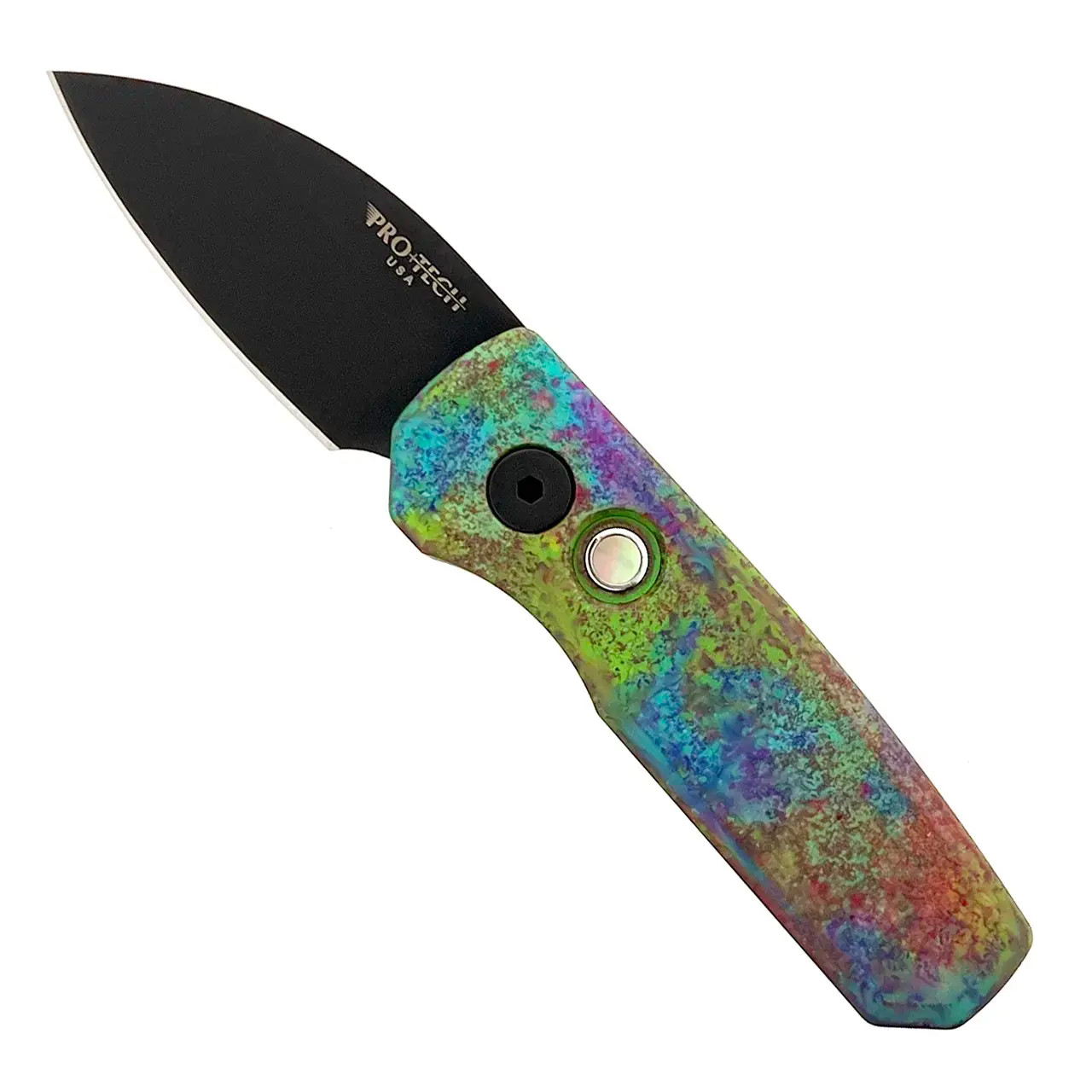 Pro Tech Tr 5 Auto Solid Northern Lights Anodized Handle Dlc Blade