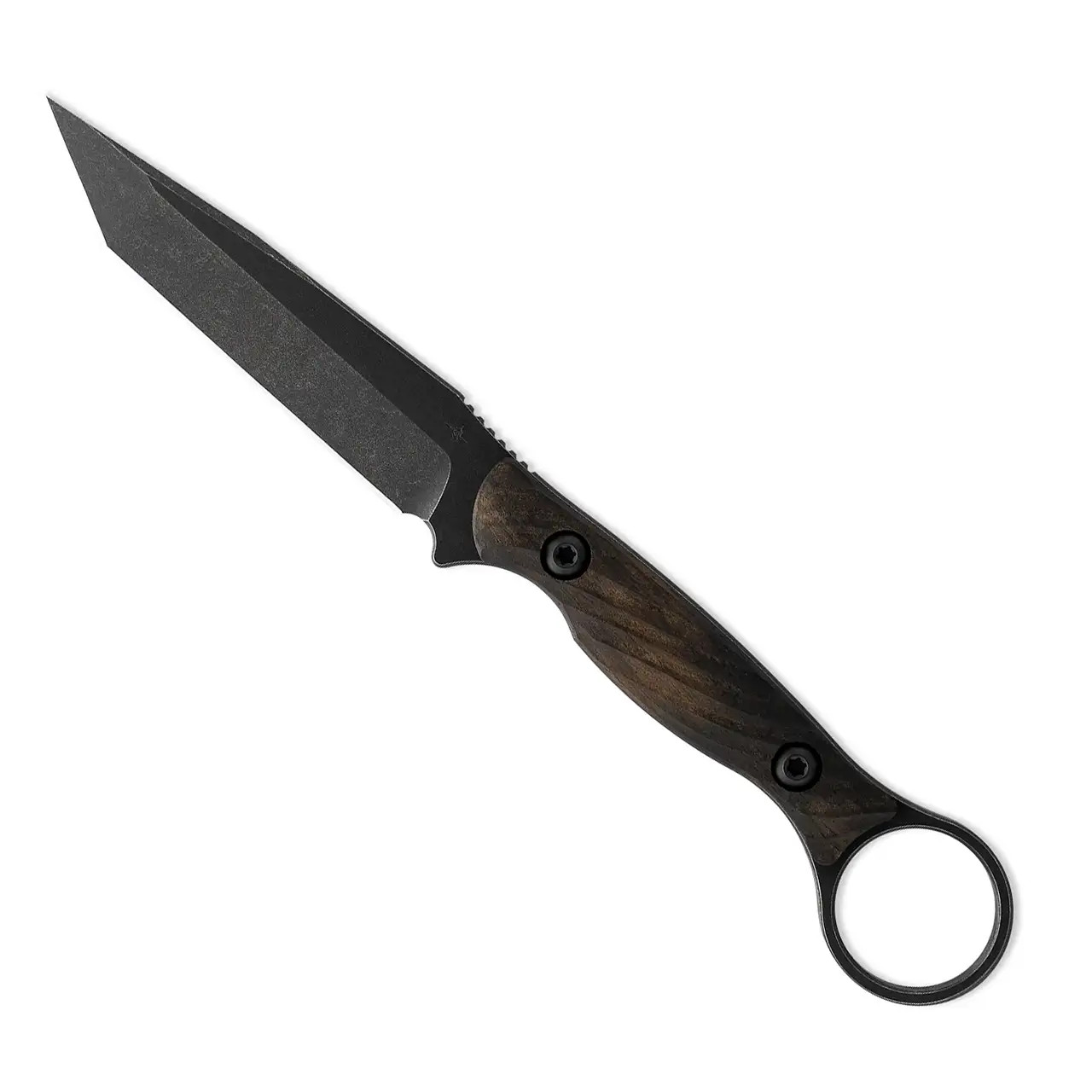 Toor Knives Serpent Fixed Blade Outlaw Ebony Wood Handle Black Oxide ...