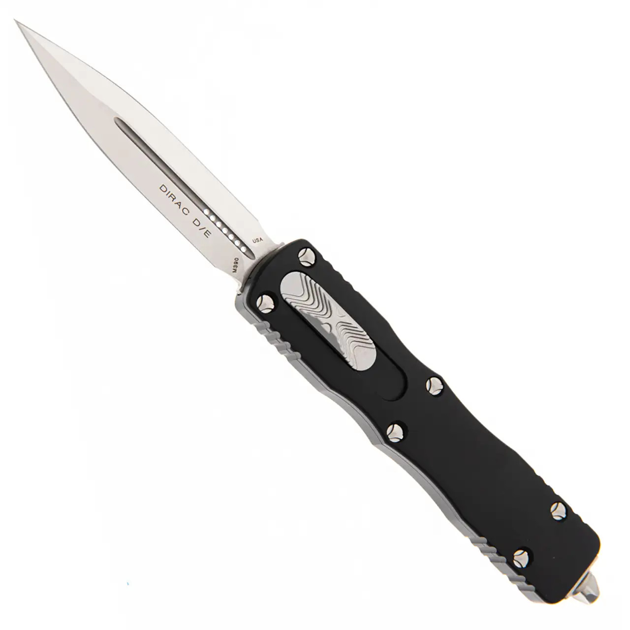 Microtech Dirac D/E Black Satin Standard 225-4 | American Edge Knives