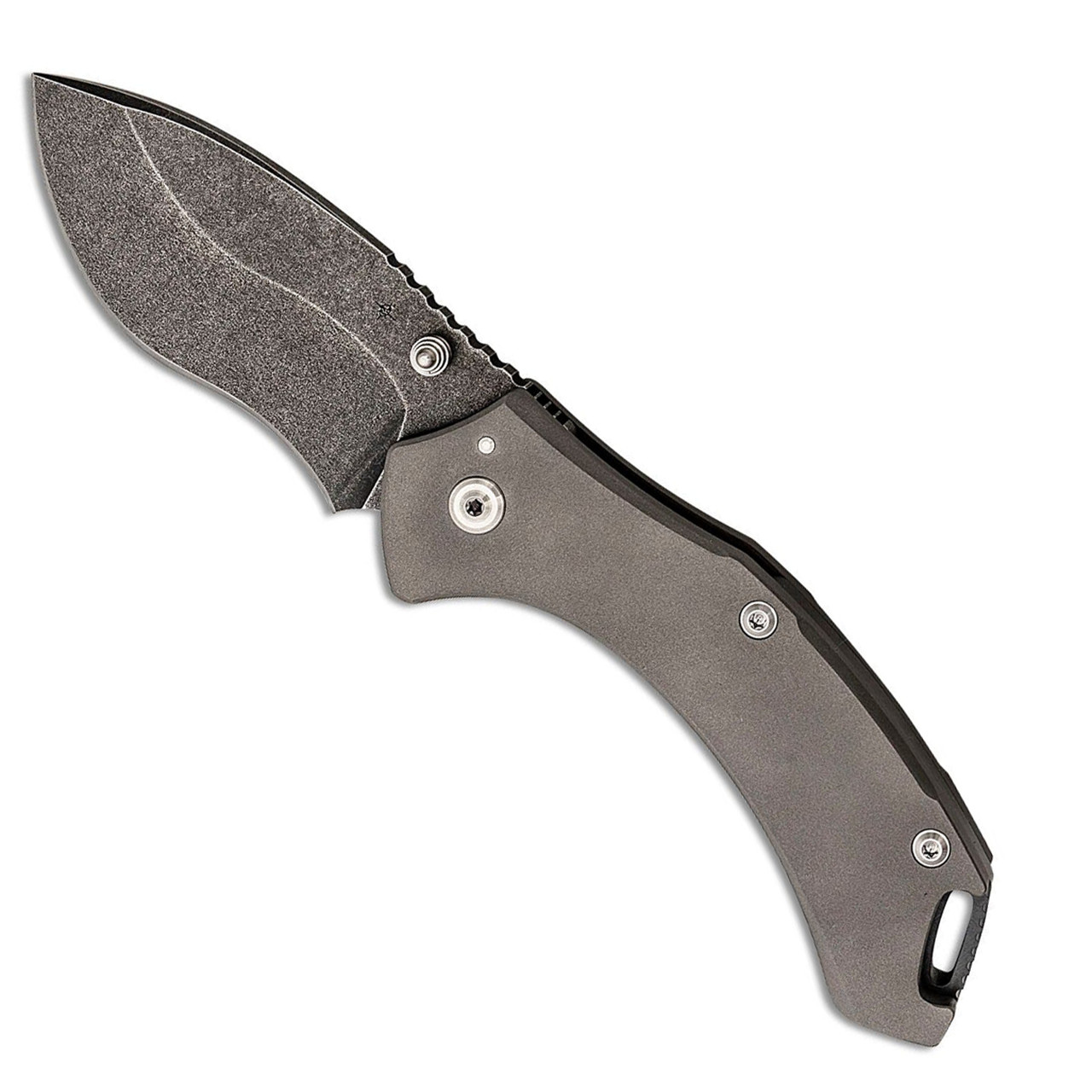 Toor Knives XT1 Alpha Frame Lock Slate Titanium Handles Black Blade ...
