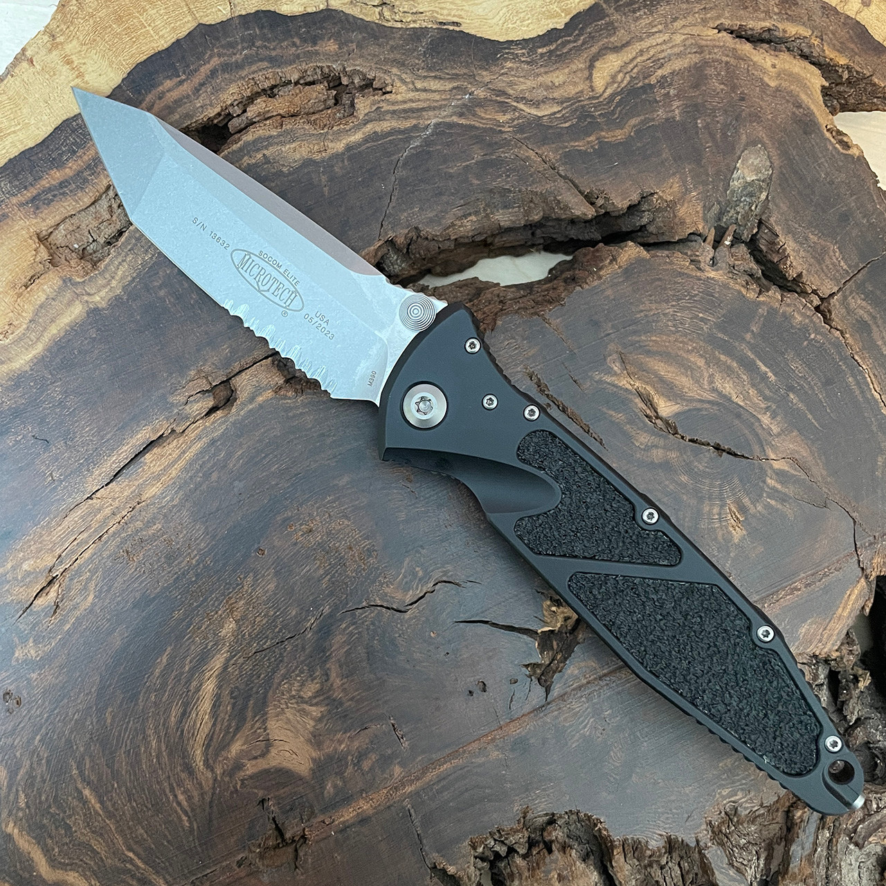 Microtech Socom Elite Manual Te Black Tactical Serrated 161 2t