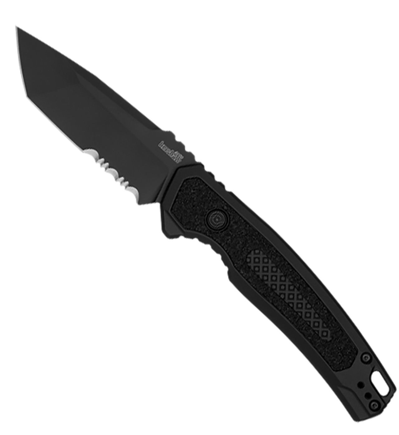 Kershaw Launch 16 Auto Black Handle w/ Trac-Tec Inlays Black Blade ...