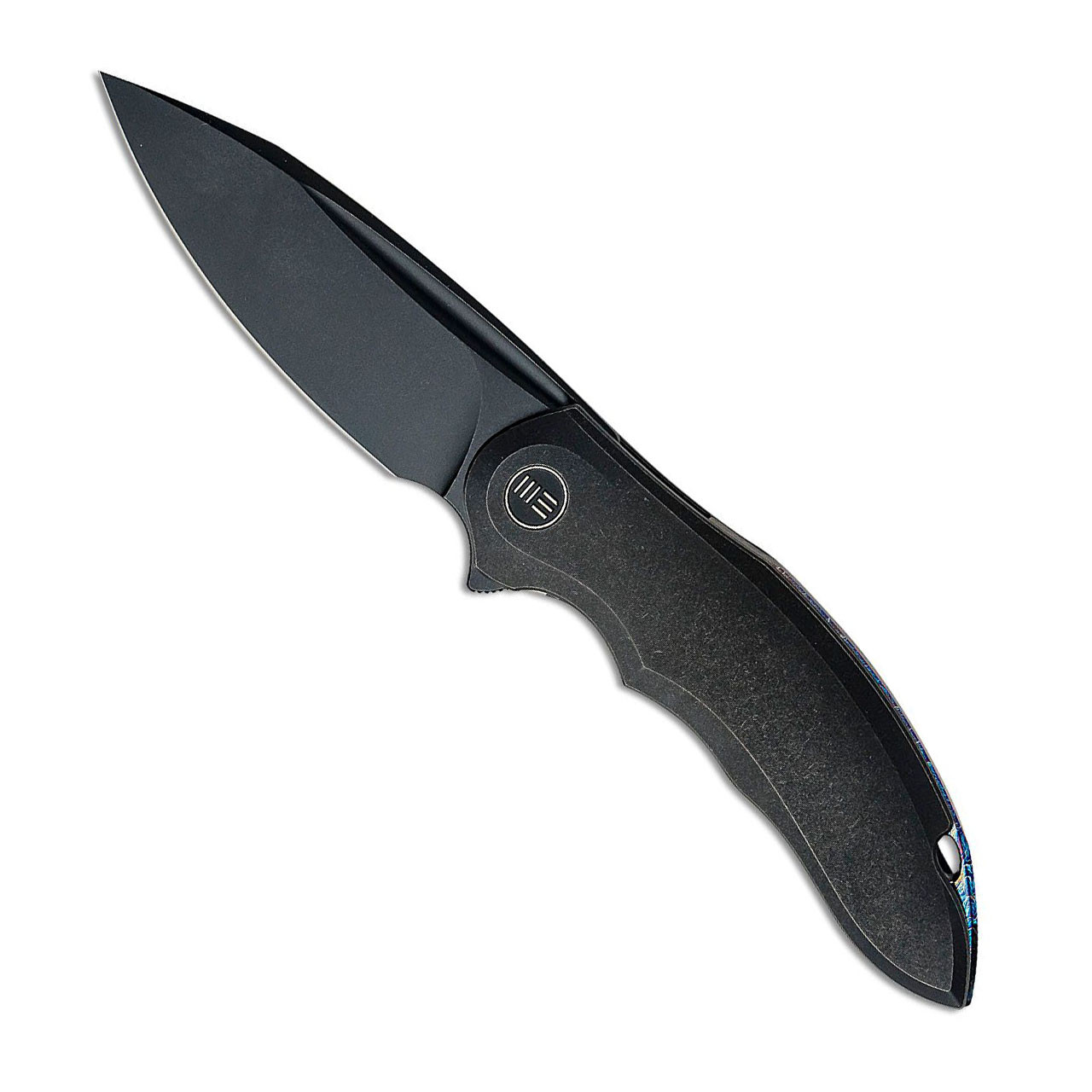We Knife Co. Makani Frame Lock Black Titanium Handle Blackwashed Blade ...