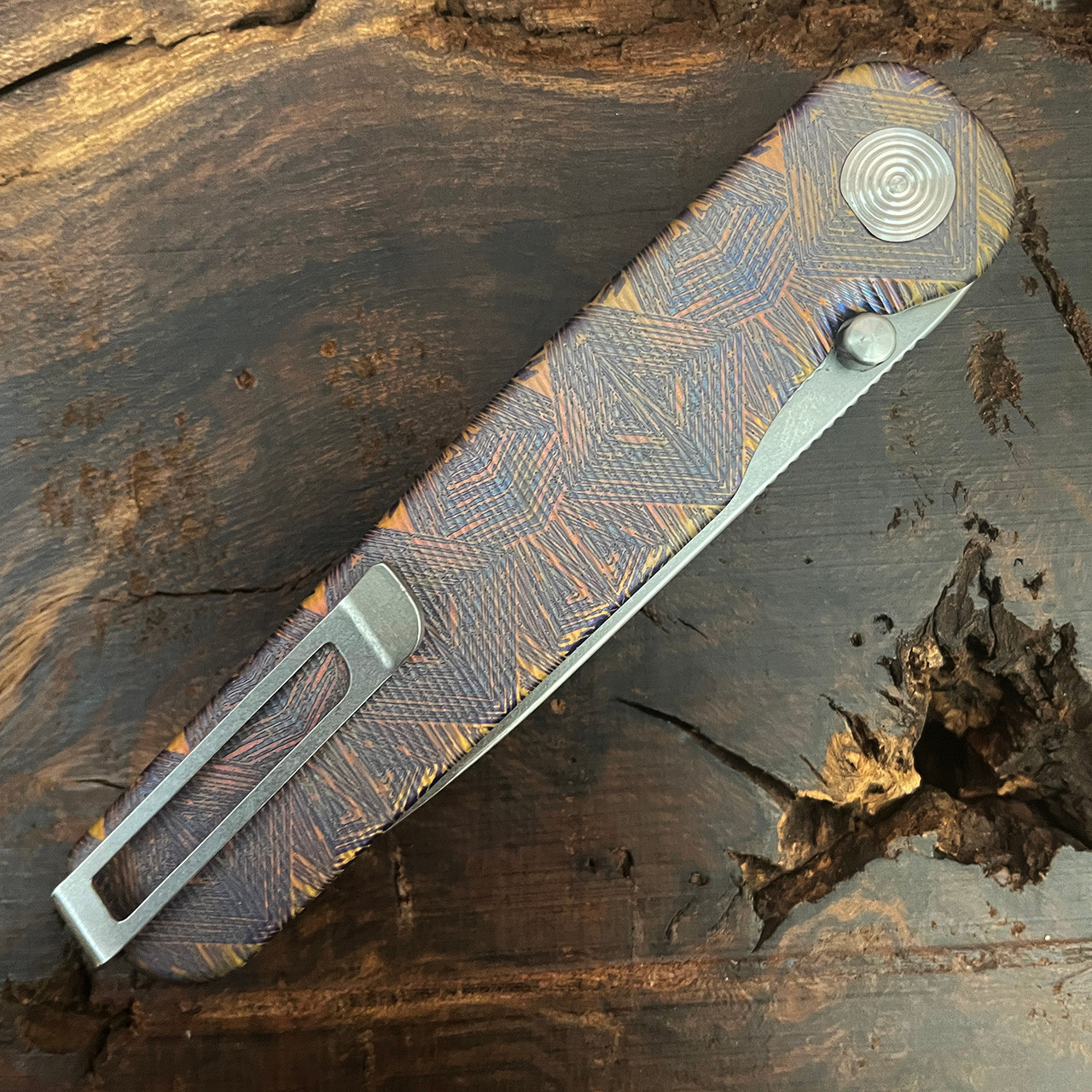 Tactile Knife Co. Rockwall Thumbstud Liner Lock Titanium Handle ...