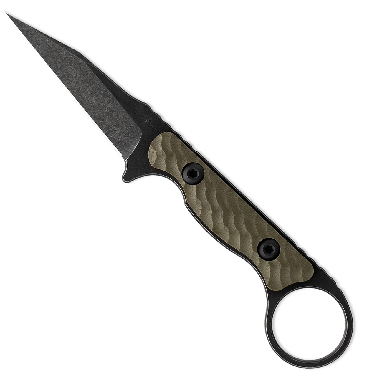 Toor Knives Jank Shank Fixed Blade Covert Green G-10 Handle Black Oxide ...