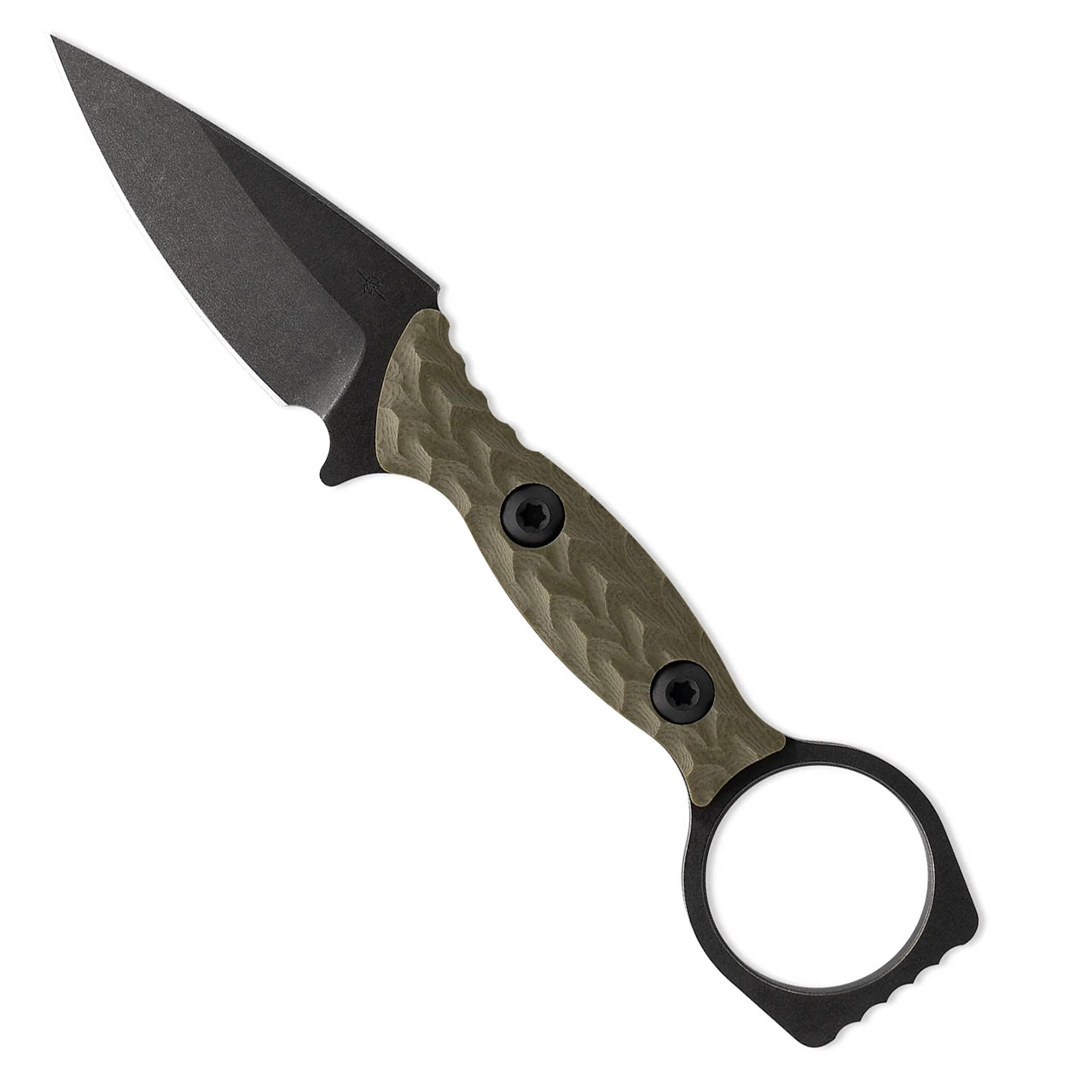 Toor Knives Viper Fixed Blade Covert Green G10 Handle Black Oxide Blade ...