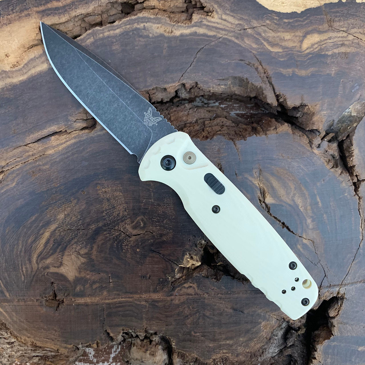 Benchmade CLA Auto Ivory G10 Handle Battlewash DLC Magnacut Blade ...