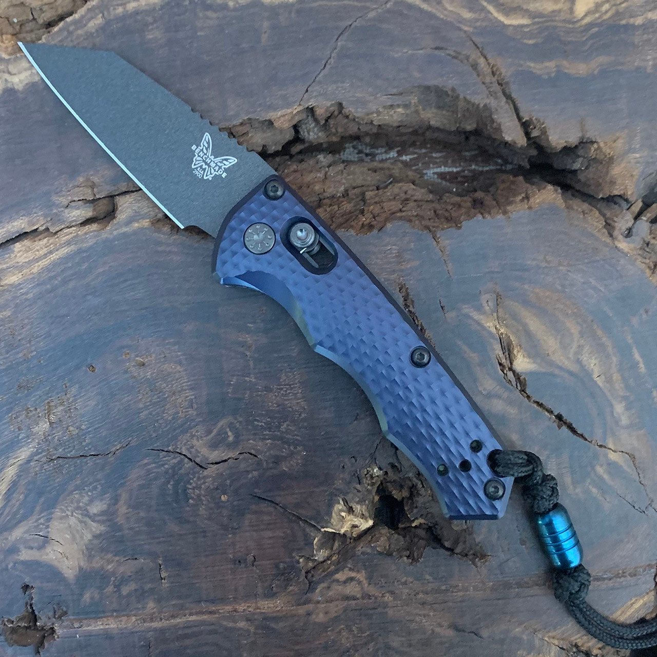 Benchmade Auto Immunity Axis Lock Auto Crater Blue Aluminum Handle ...