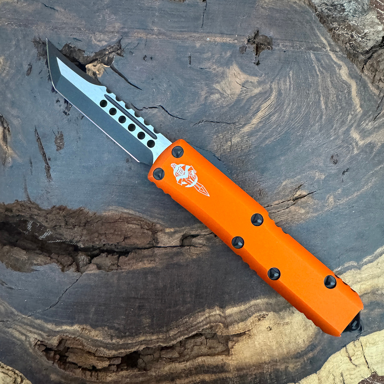 Microtech UTX-85 Hellhound Orange Black Standard Signature Series 719 ...