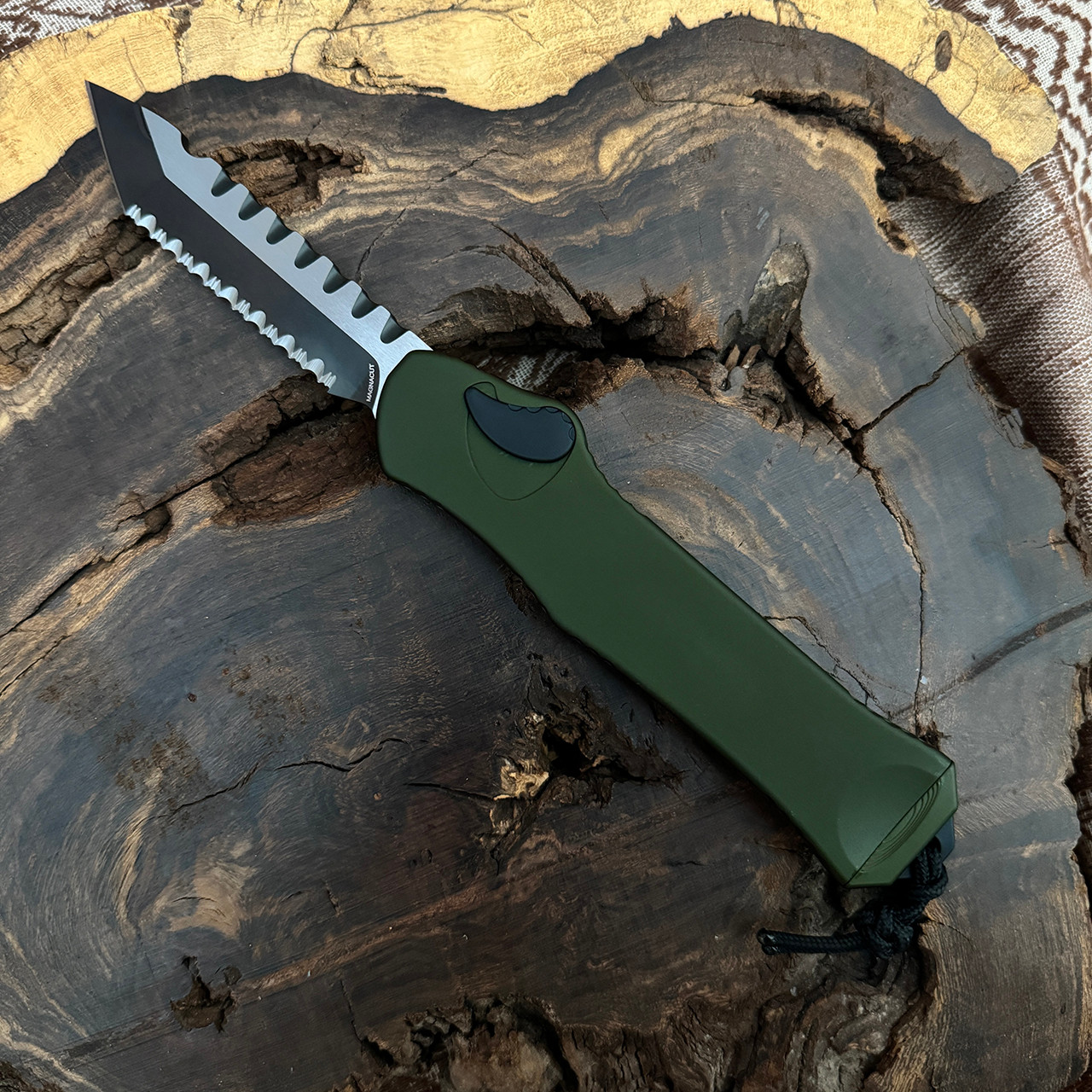 Heretic Knives Hydra Otf Auto Te Od Green Handle Two Tone Dlc Full