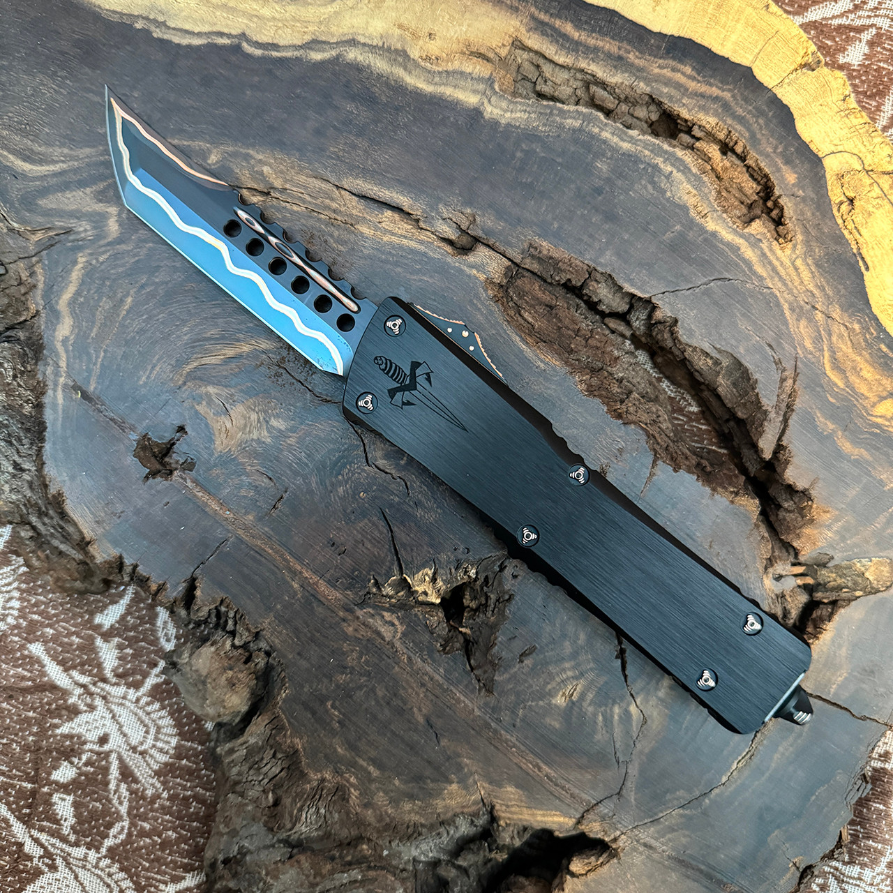 Marfione Custom Combat Troodon Hellhound Tanto Hefted Black Alloy Hot ...