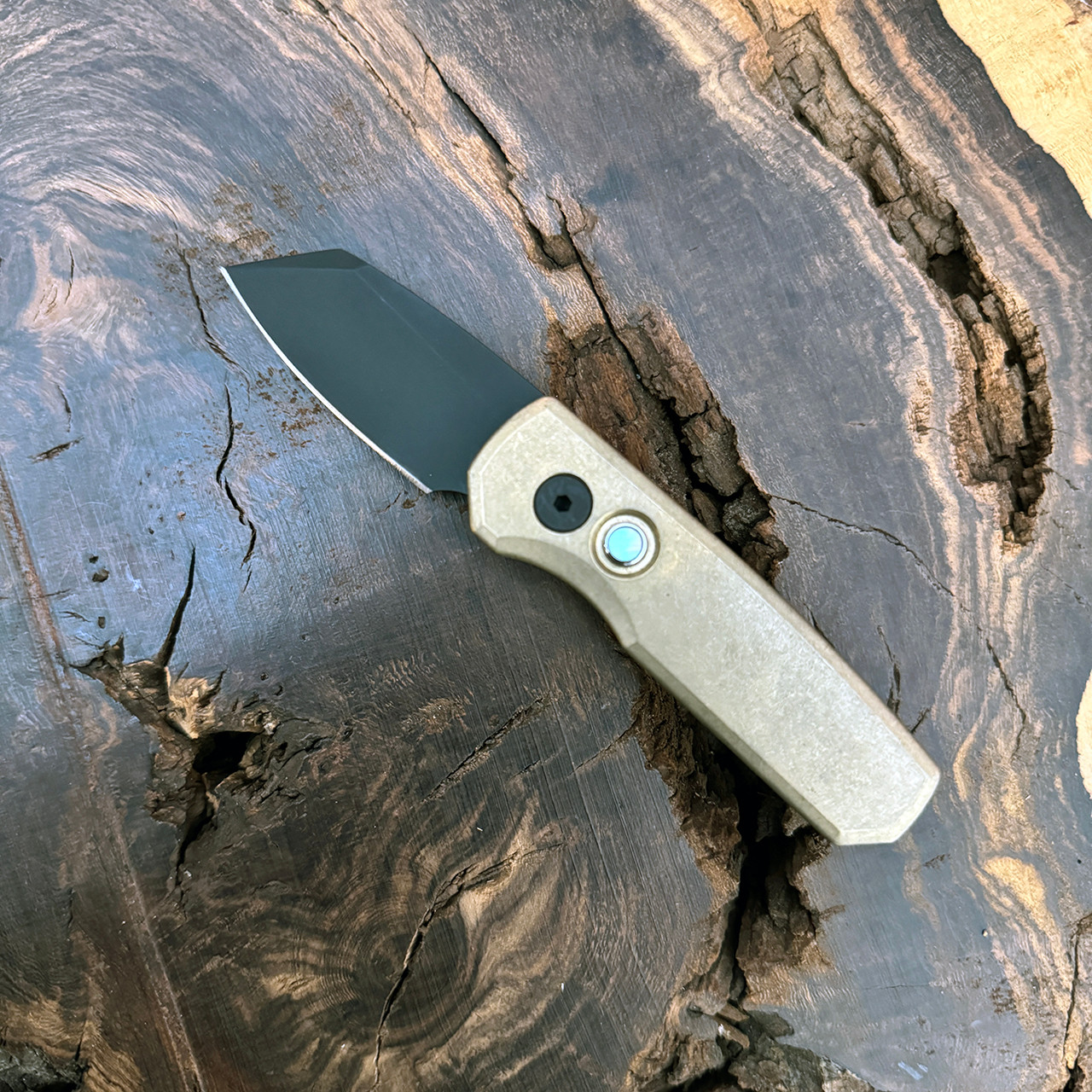 Protech Chaves Redencion Custom 001 TE Stonewash Steel Handles Mike ...