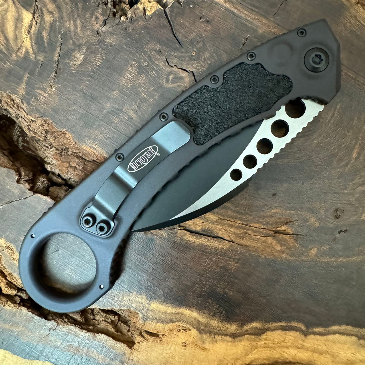 Microtech Hawk Karambit Auto Black Tactical Standard 266-1T | American ...