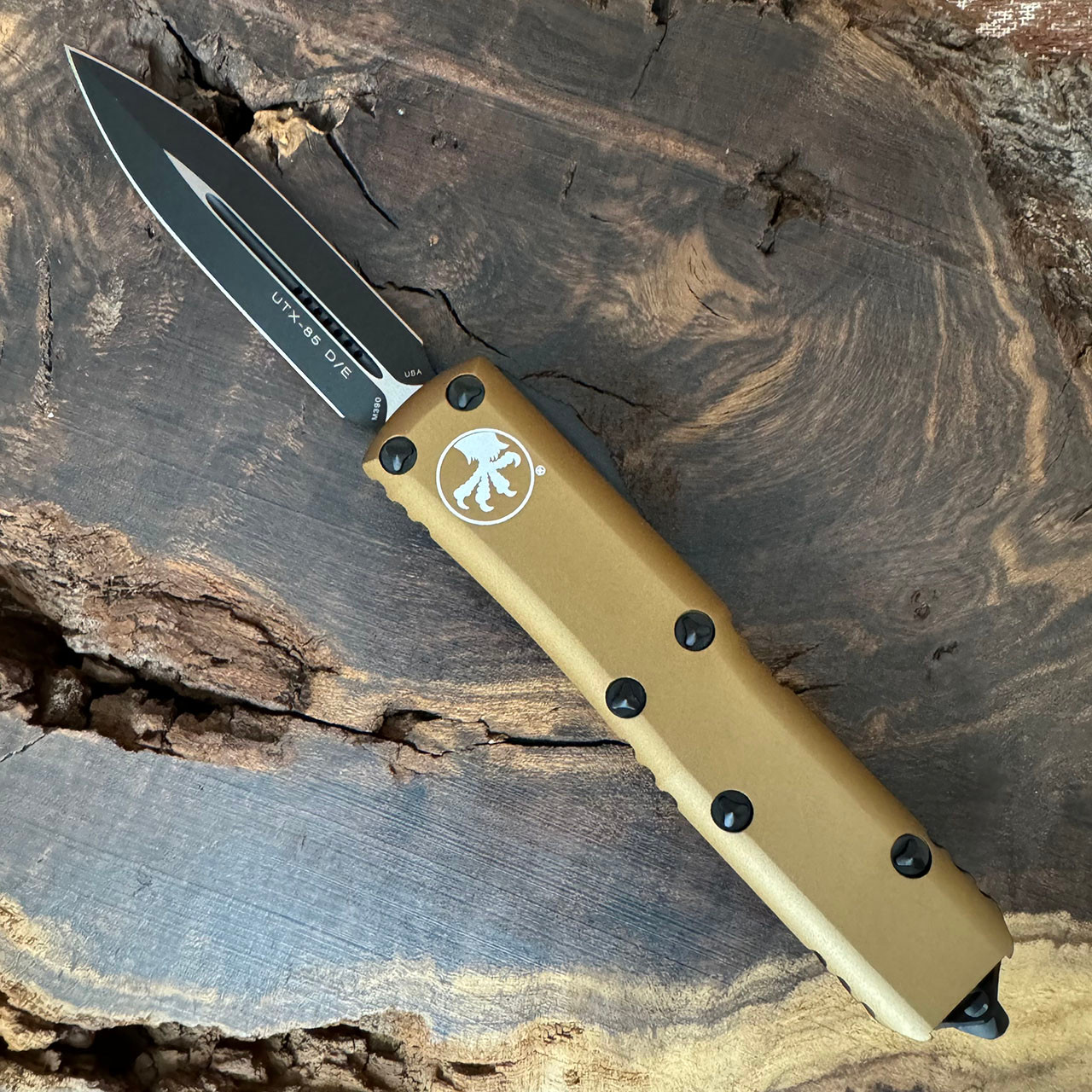 Microtech UTX-85 D/E Tan Standard 232-1TA | American Edge Knives