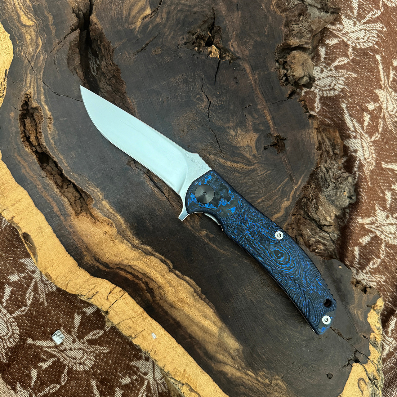 RJ Martin Q36SS Frame Lock Flipper Titanium Handle w/ Fat Carbon Top ...