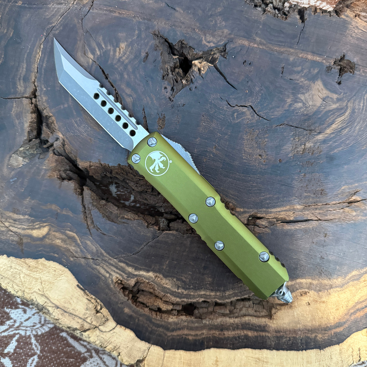 Microtech UTX-85 Hellhound OD Green Apocalyptic Standard Signature ...