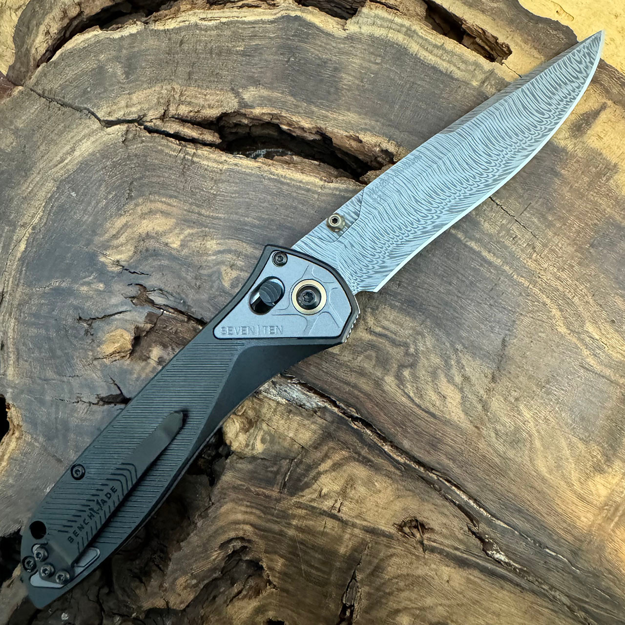 Benchmade Seven Ten Axis Lock Titanium Handle w/ Milled Aluminum ...