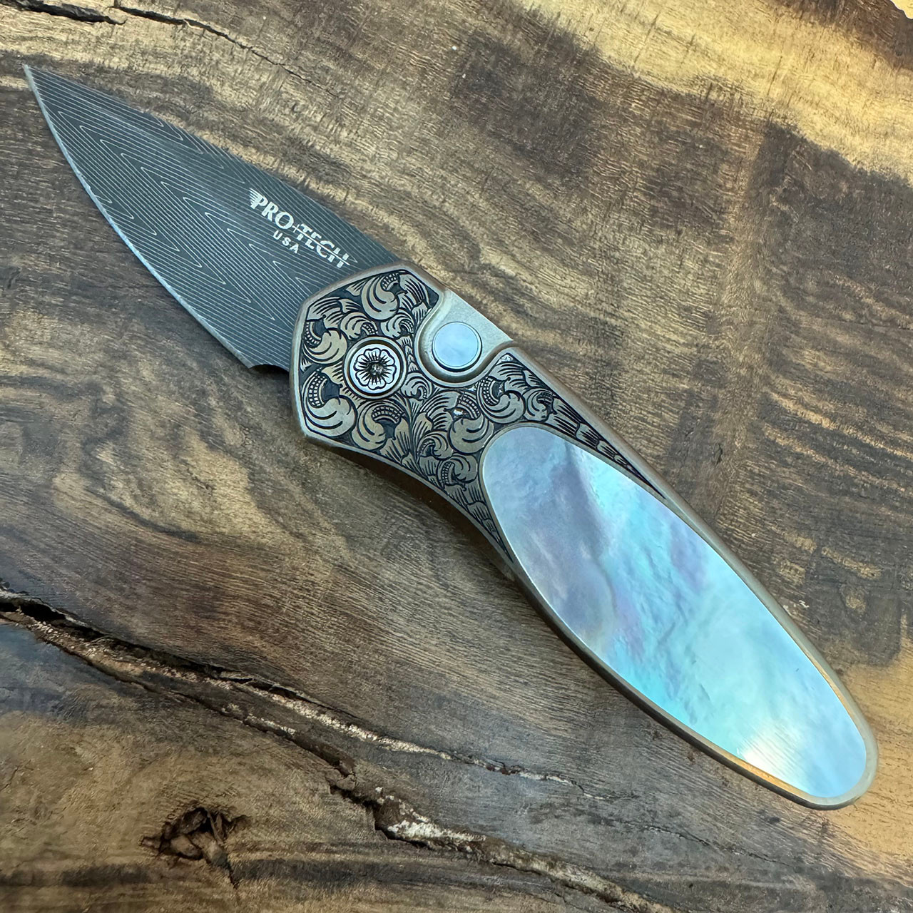 Pro-Tech 2023 Sprint Custom 002 Bruce Shaw Engraved Bronze Titanium ...