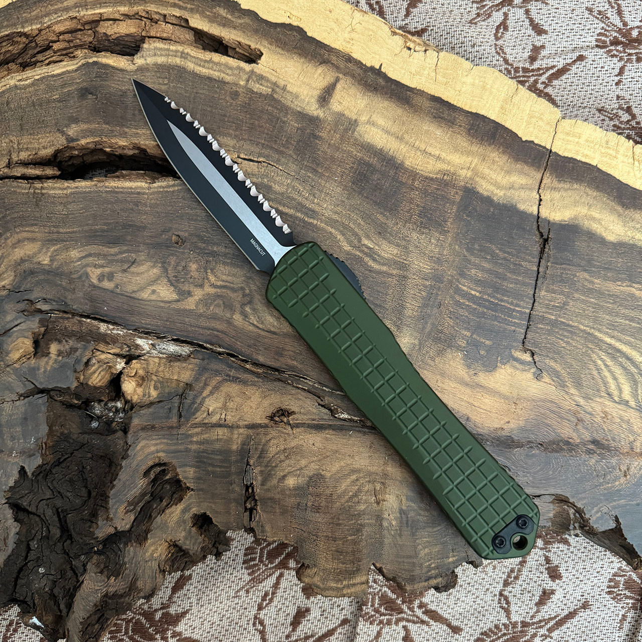 Heretic Knives Manticore X De Od Green Frag Two Tone Black Black Full