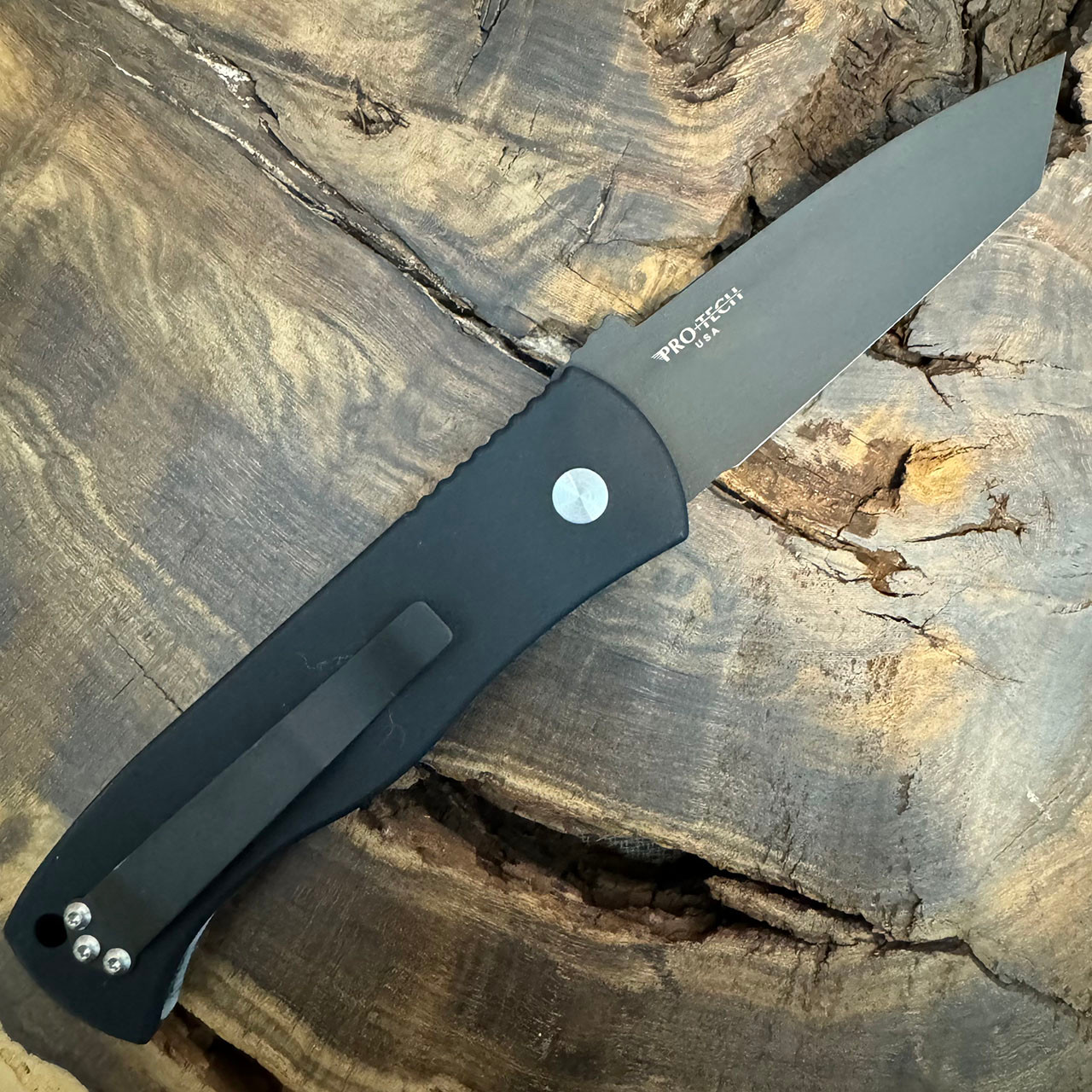Pro Tech Emerson Cqc7 Auto Tanto Hudson Blanket Unique Micarta Top Dlc