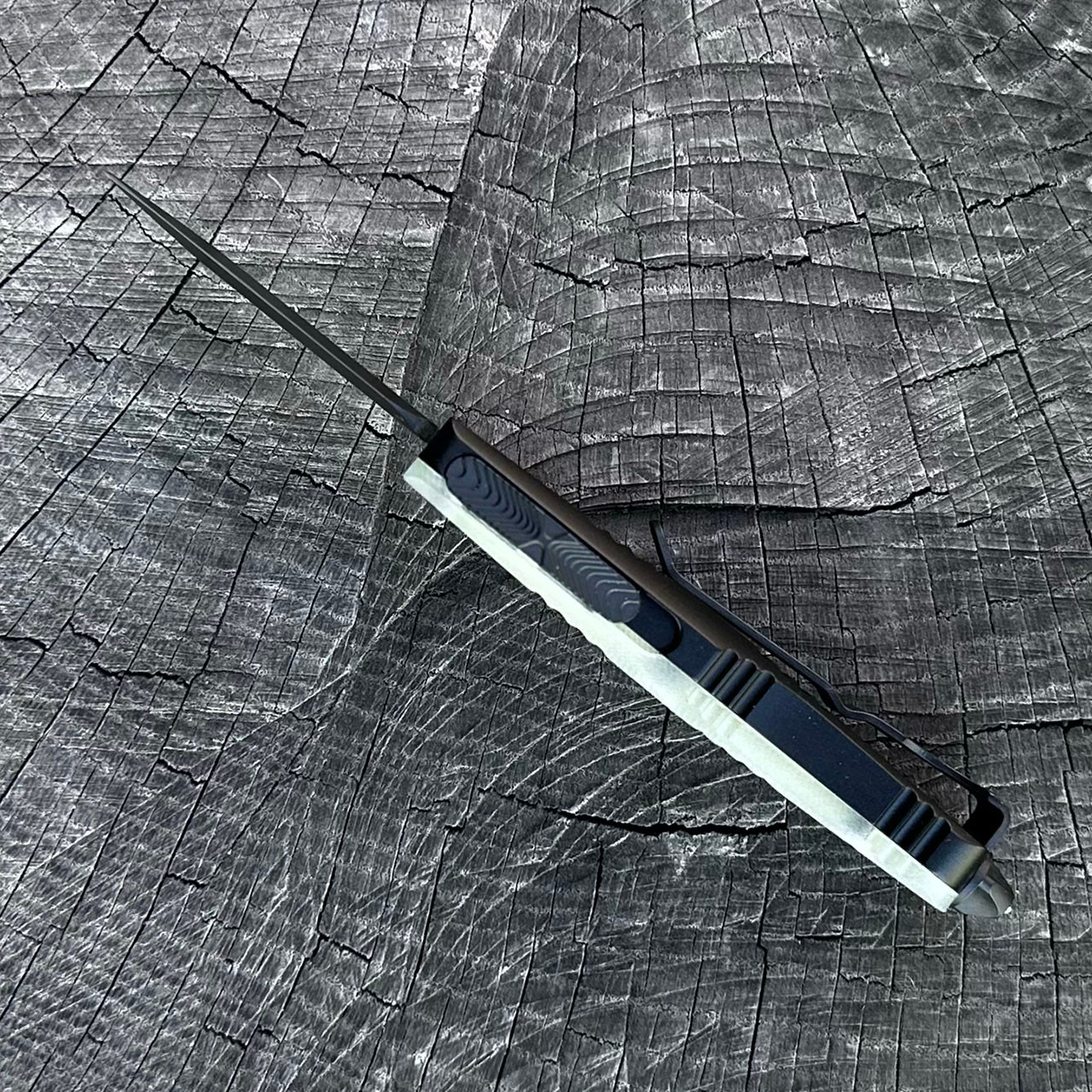 Microtech Mini Troodon D/E Jade G10 Top Black Standard Signature Series ...