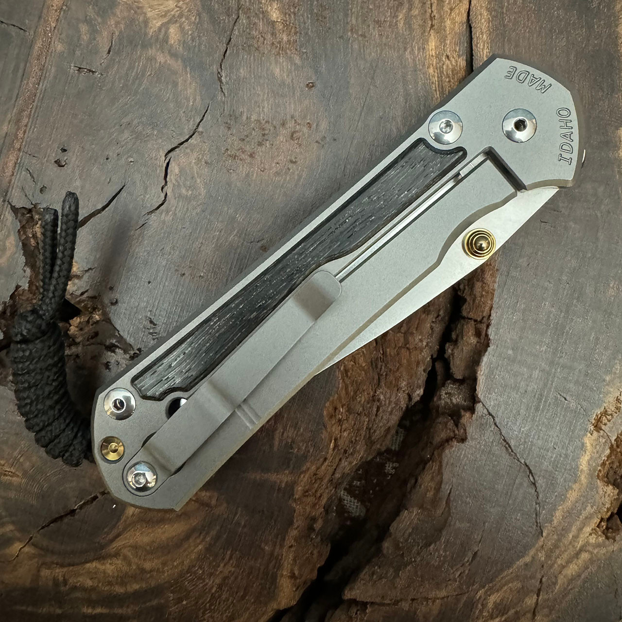 Chris Reeve Large Sebenza 31 Titanium Frame Lock Folder Bog Oak Inlay ...