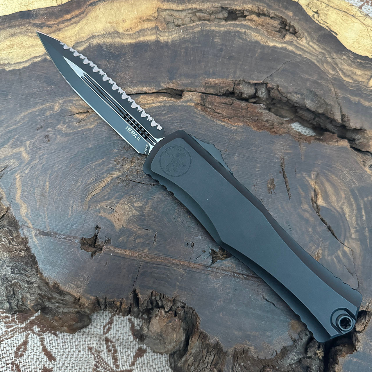 Microtech Hera II D/E Tactical Full Serrated 1702-3T | American Edge Knives