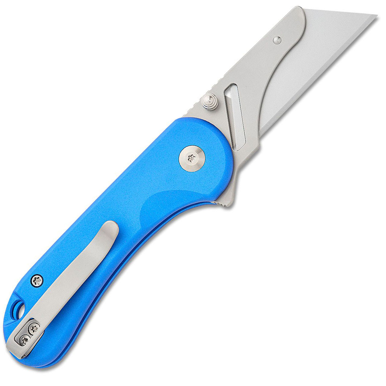 Civivi Elementum Utility Button Lock Blue Handle Utility Blade C23039B ...