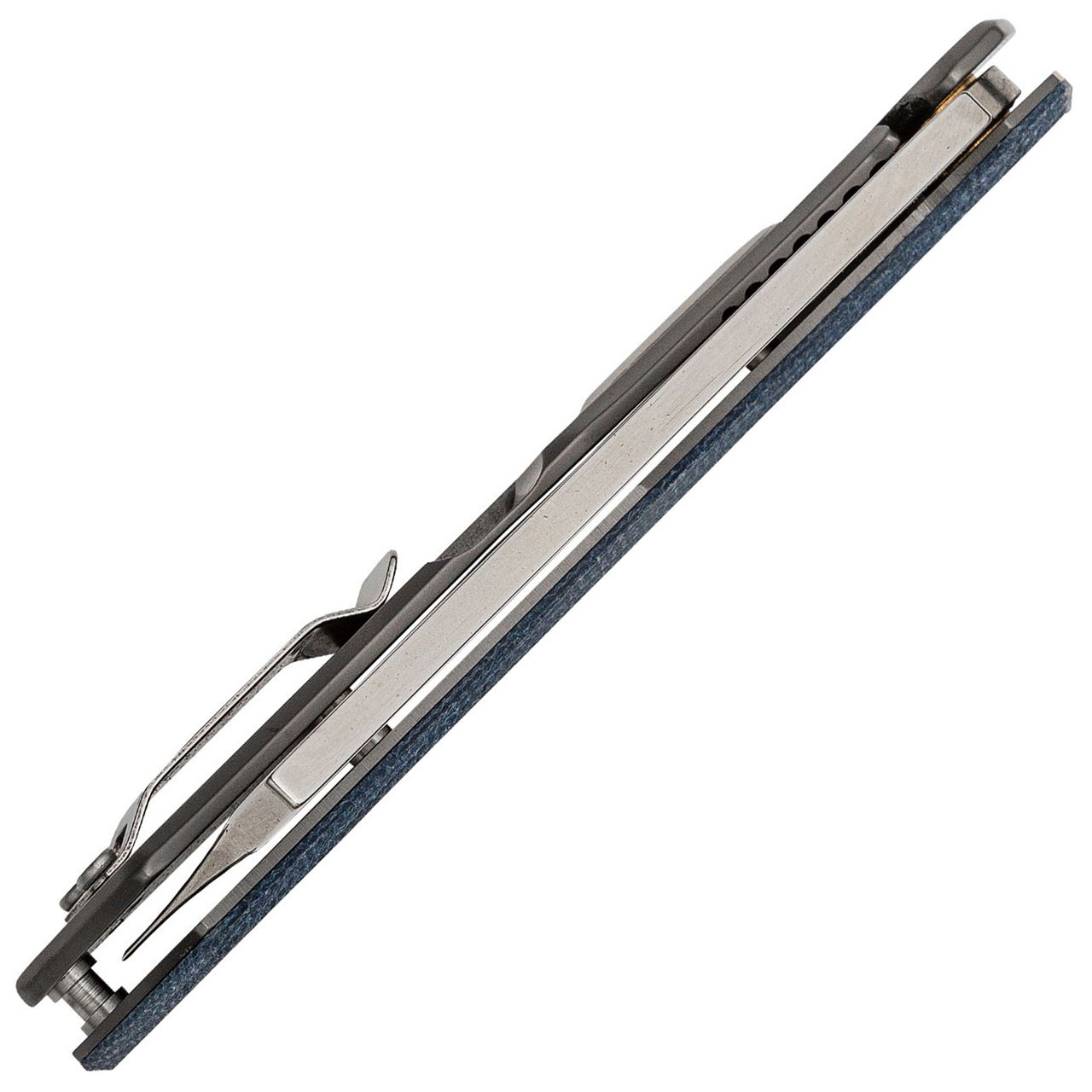 Gerber Flatiron Frame Lock Blue Micarta and Stainless Steel Handles ...
