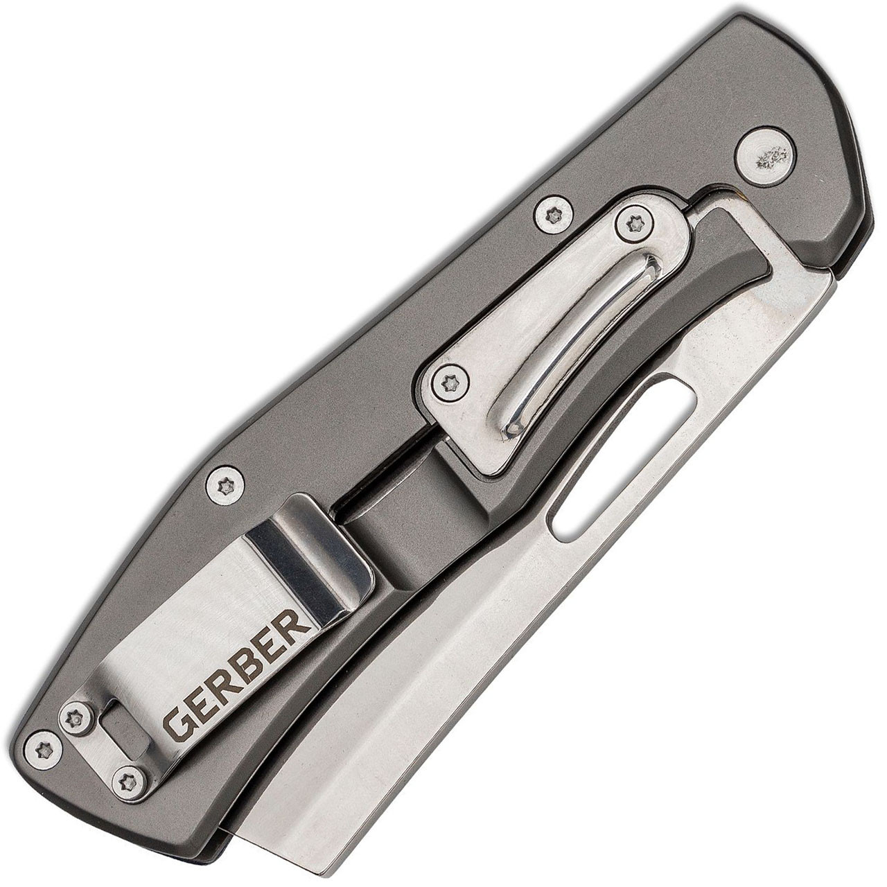 Gerber Flatiron Frame Lock Blue Micarta and Stainless Steel Handles ...