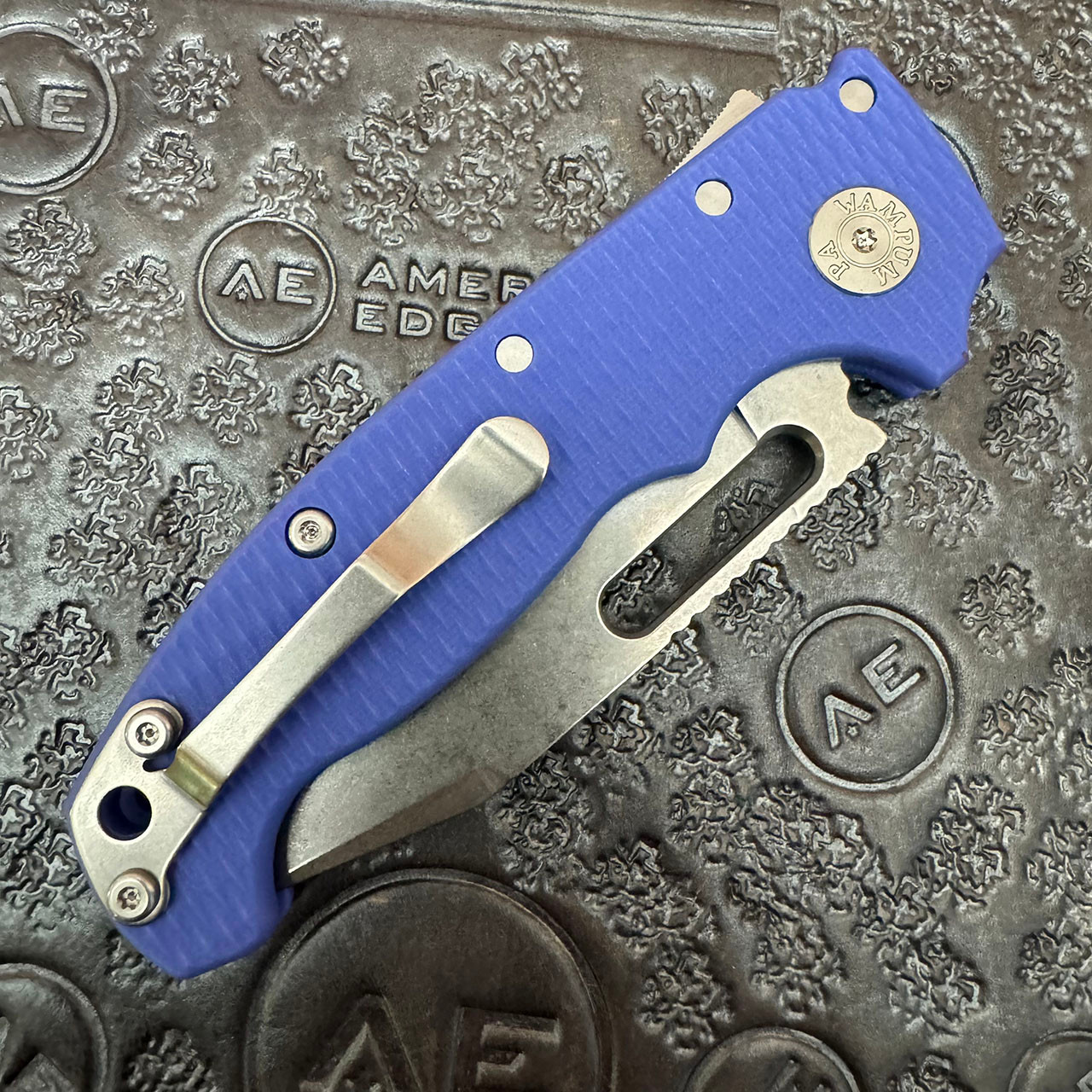 Demko MG AD20S Clip Point Shark Lock Textured Blue #2 G10 Handle ...
