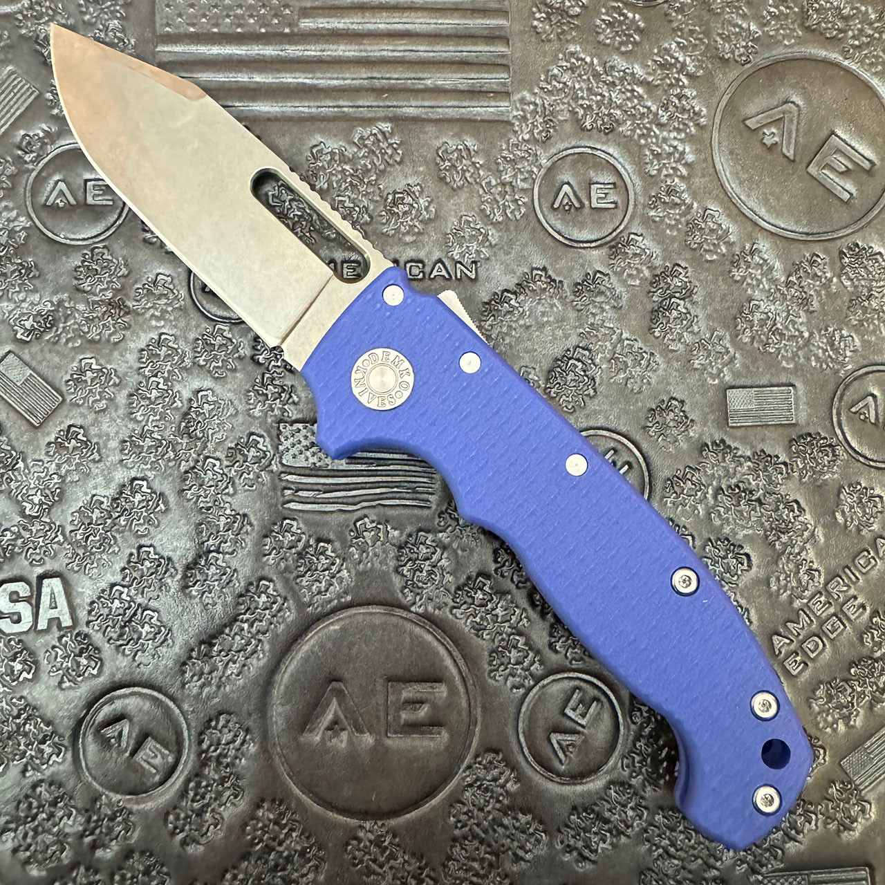Demko MG AD20S Clip Point Shark Lock Textured Blue #2 G10 Handle ...