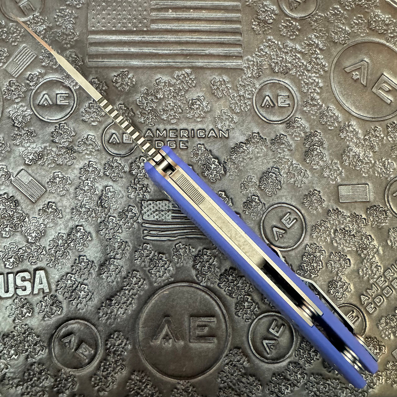Demko MG AD20S Clip Point Shark Lock Textured Blue #2 G10 Handle ...