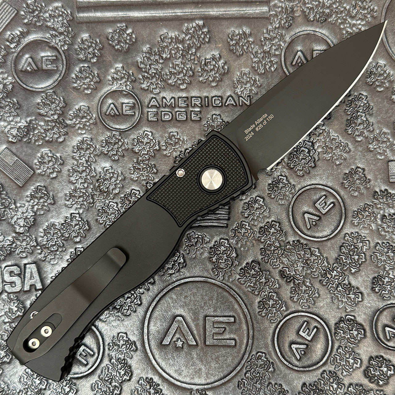 Pro Tech Tr 2 Skull Auto Black Handle Wtextured Corners Dlc Black